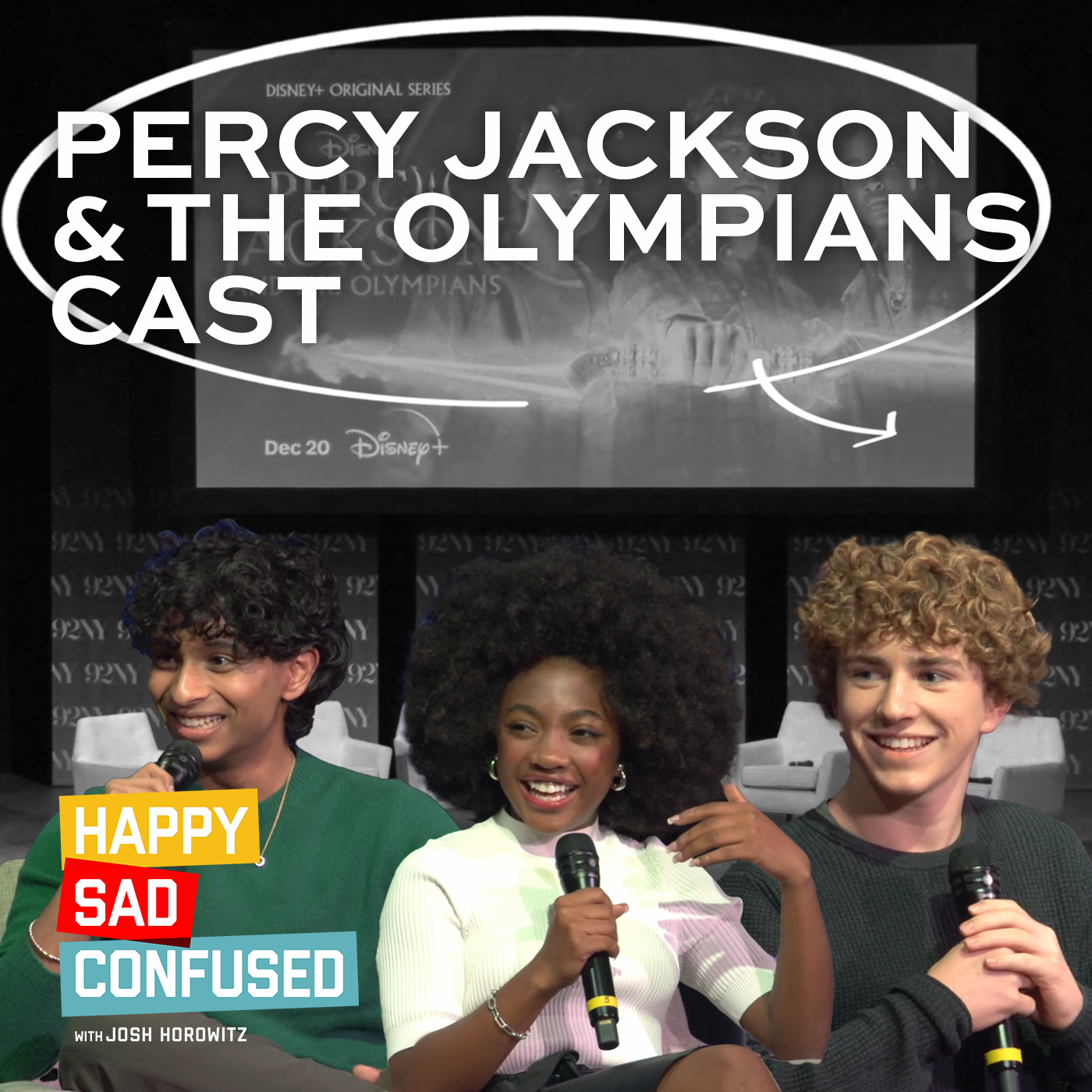 PERCY JACKSON AND THE OLYMPIANS cast & Rick Riordan – Happy Sad ...