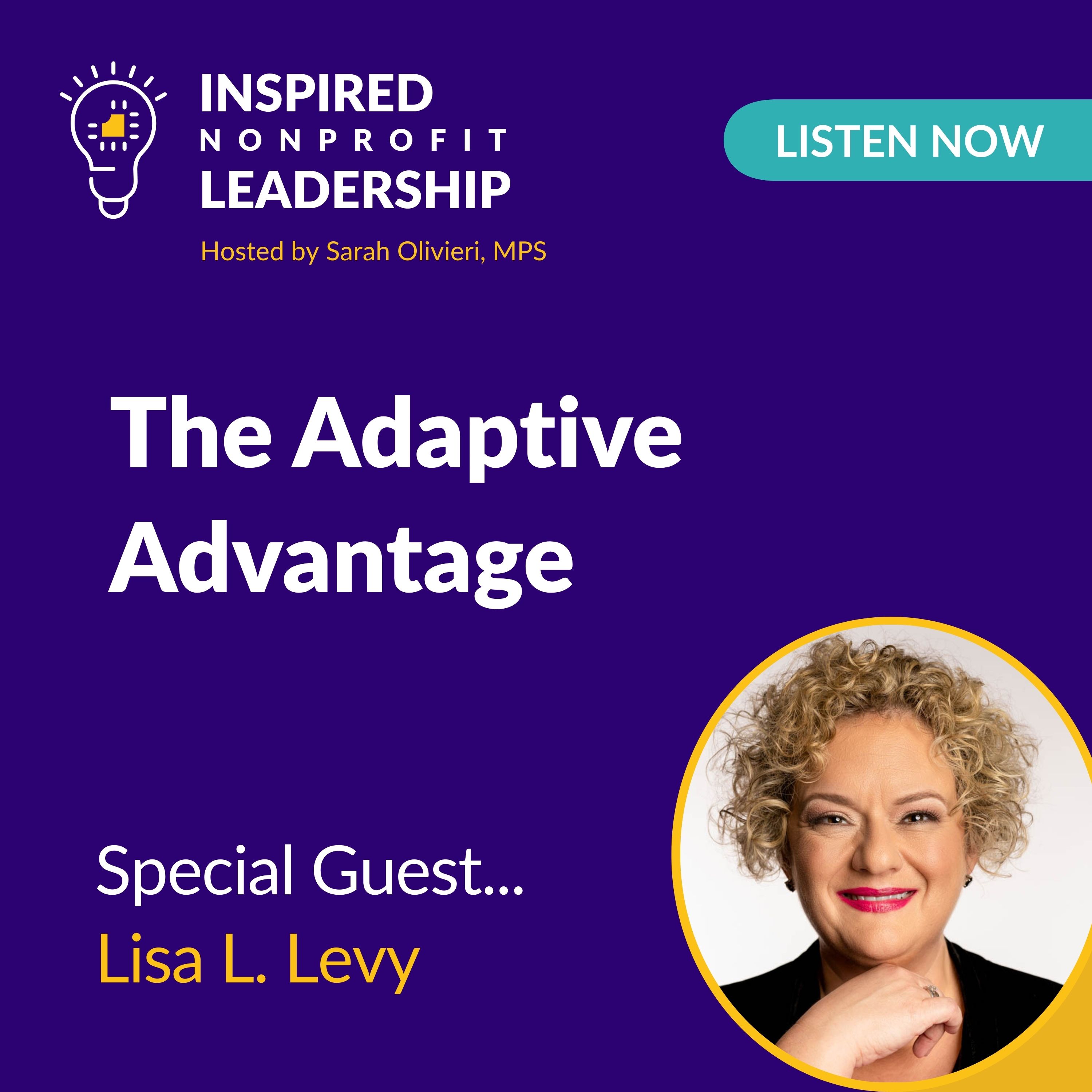 377: The Adaptive Advantage with Lisa L. Levy - Inspired Nonprofit Leadership - Podcast Episode ...